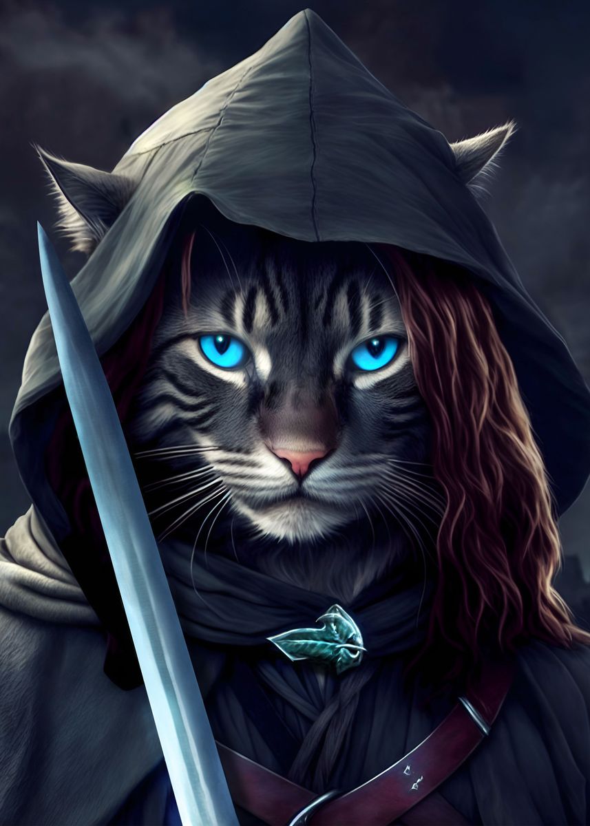 'The Kitty Cat Rider' Poster, picture, metal print, paint by Juanjo ...