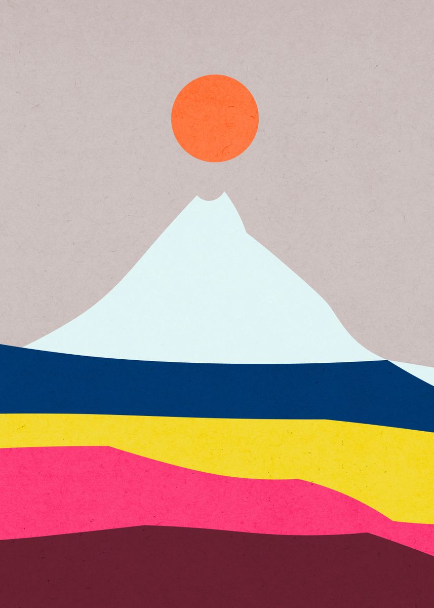 'Colorful landscape 4' Poster, picture, metal print, paint by Vitor ...