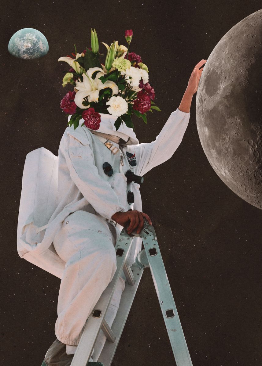 'touch the moon' Poster, picture, metal print, paint by herikurny27 ID ...