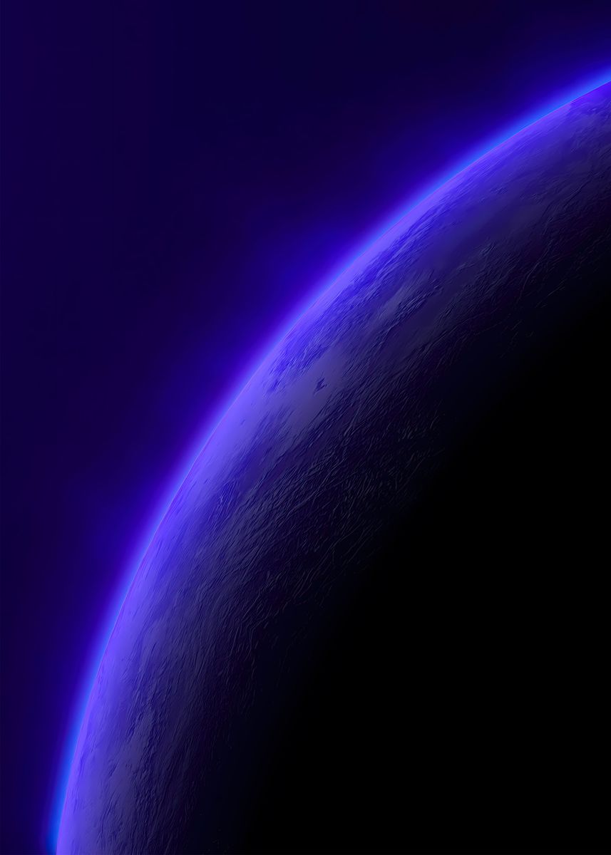 'Purple Planet Space Galaxy' Poster by Lunaxys Artwork | Displate