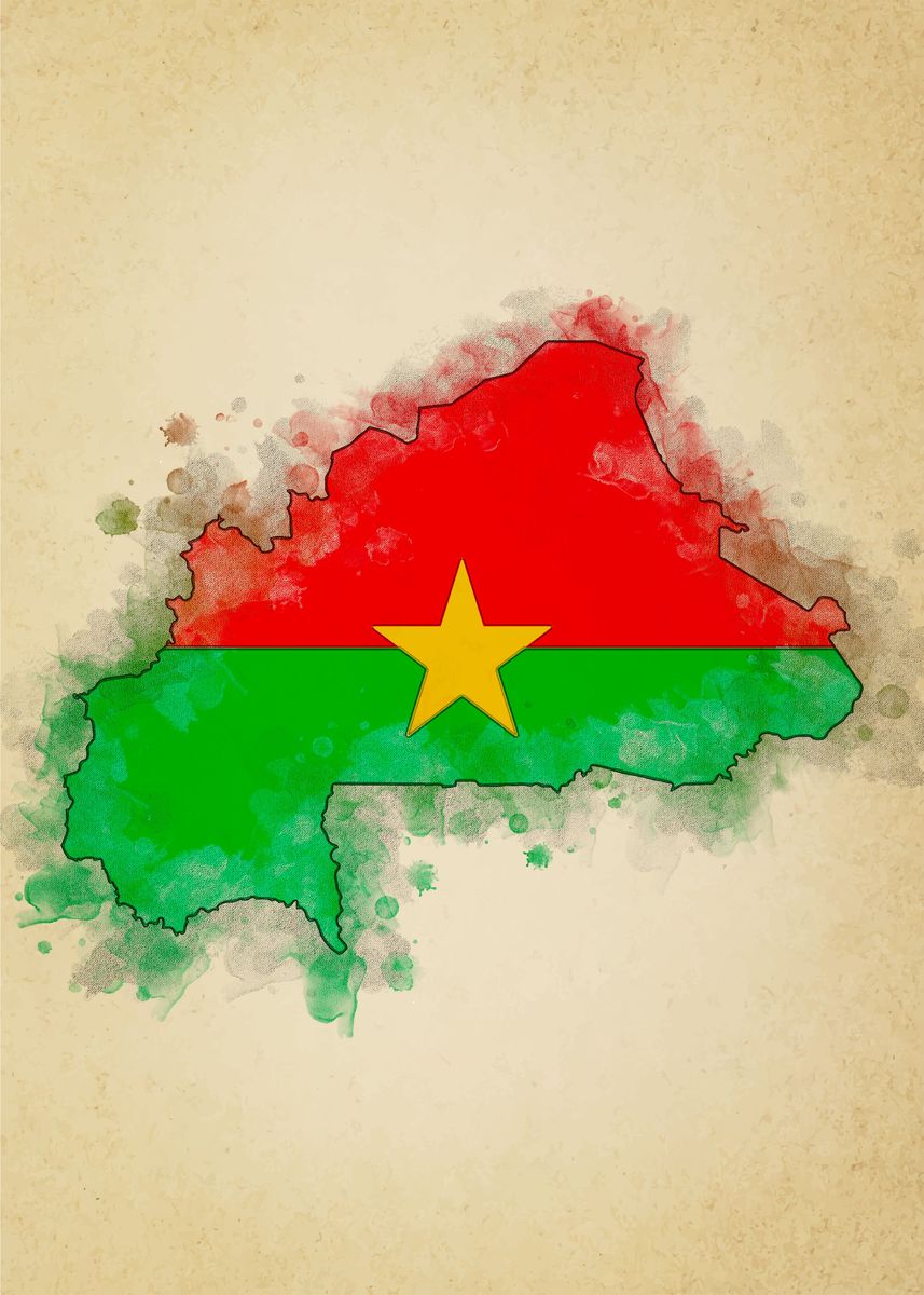 'Burkina Faso' Poster, picture, metal print, paint by Eli Cassin | Displate