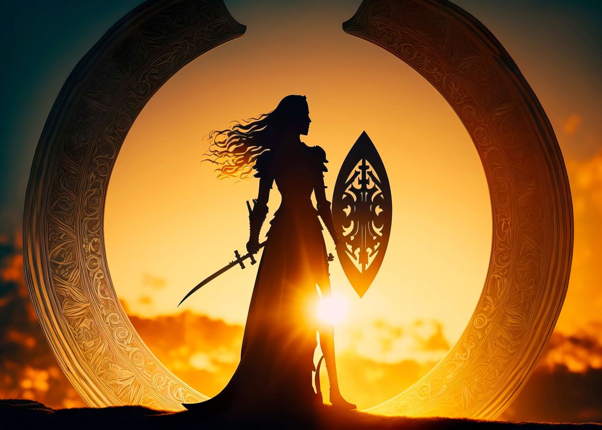 'Woman warrior' Poster by HildaWarren Studio | Displate