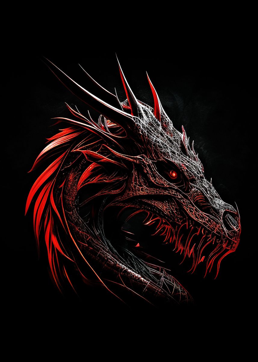 'dragon' Poster, picture, metal print, paint by PLUOCK KOK | Displate