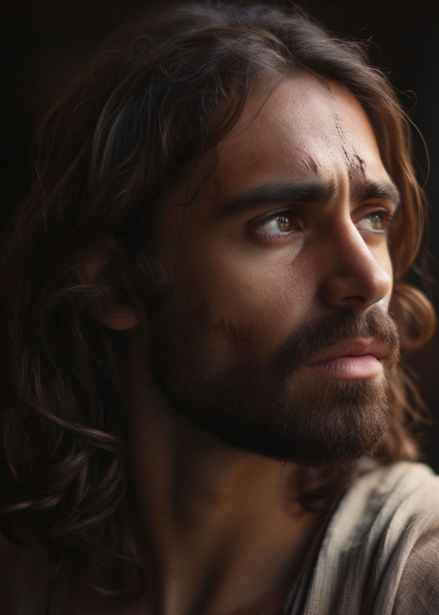 'Jesus Christ Portrait 12' Poster, picture, metal print, paint by ...