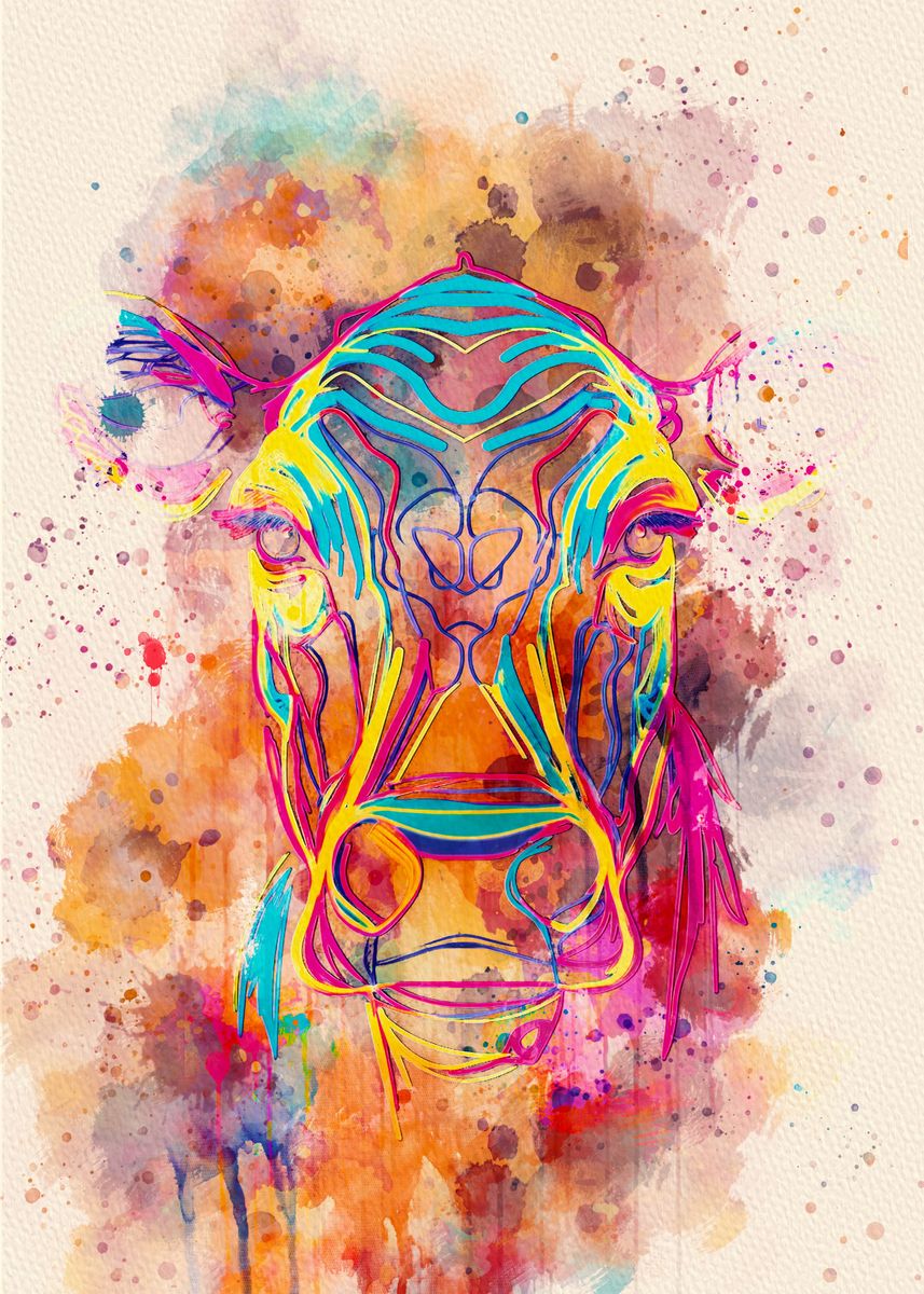 'Cow colorful' Poster by kun bin | Displate
