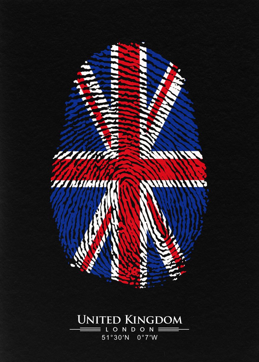 'united kingdom finger flag' Poster by yunur mawan | Displate