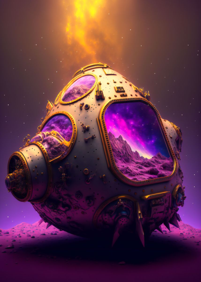 'Enigmatic Cosmos' Poster by Sparkls | Displate