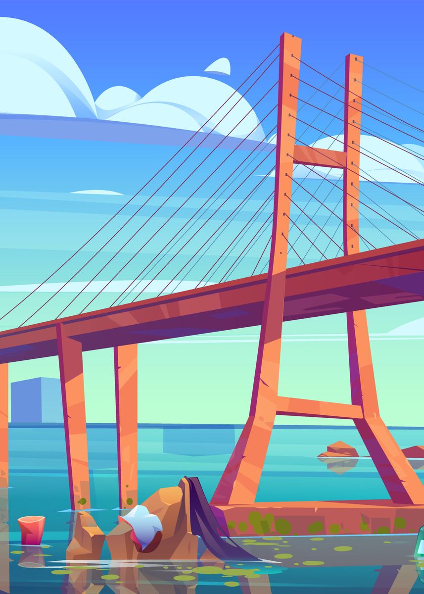 'modern city skyline' Poster, picture, metal print, paint by Azlan ...