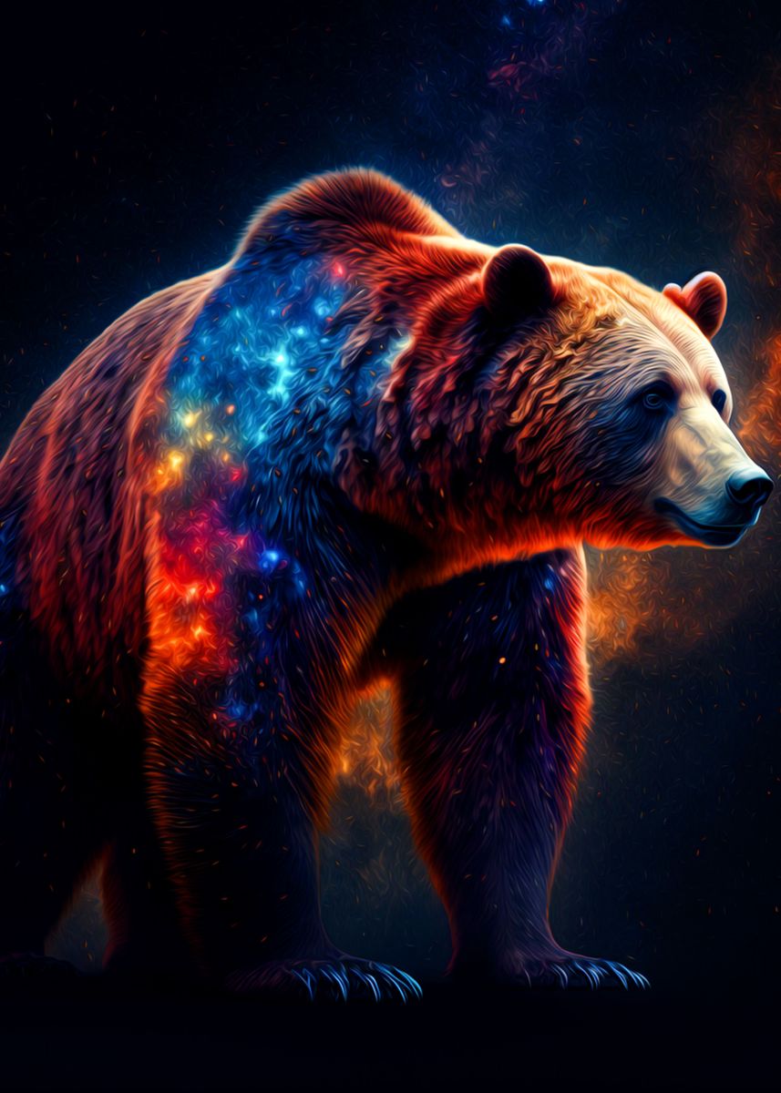 'Bear' Poster, picture, metal print, paint by minh doan | Displate