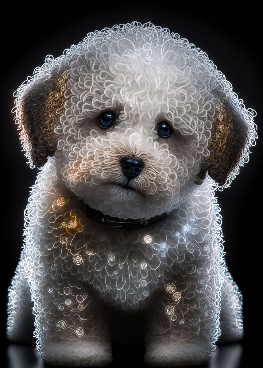 'dog poodle' Poster, picture, metal print, paint by deidrera cheal ...