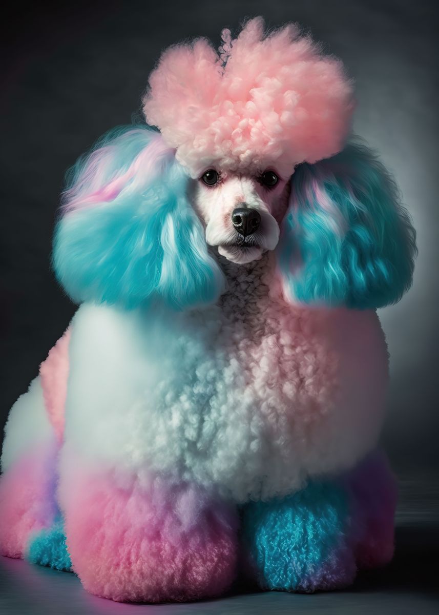 'dog poodle' Poster, picture, metal print, paint by deidrera cheal ...