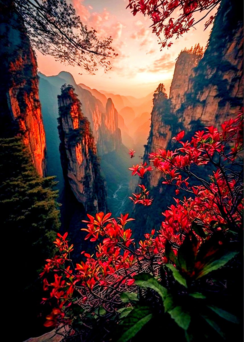 'Landscape Mountain' Poster, picture, metal print, paint by khac tran ...