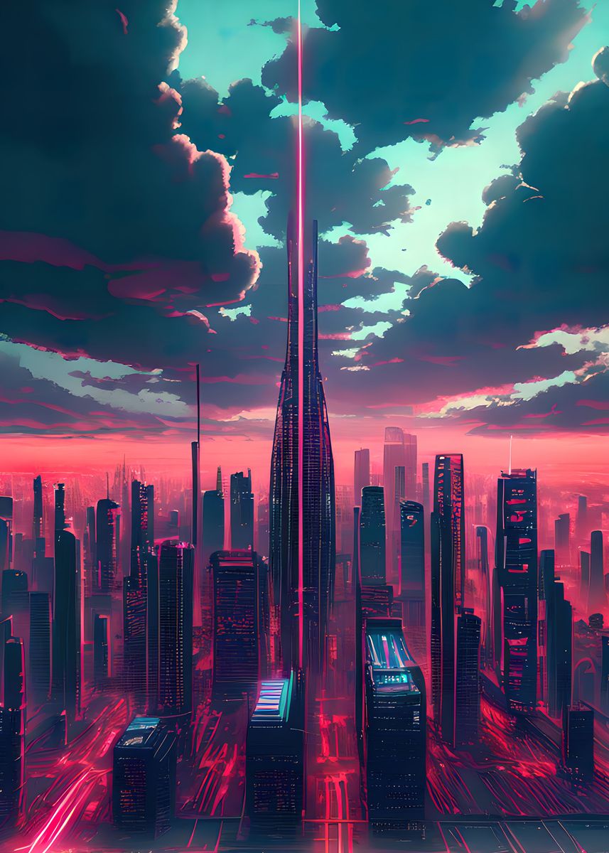 'Skyward Beam' Poster, picture, metal print, paint by Stgm1 | Displate