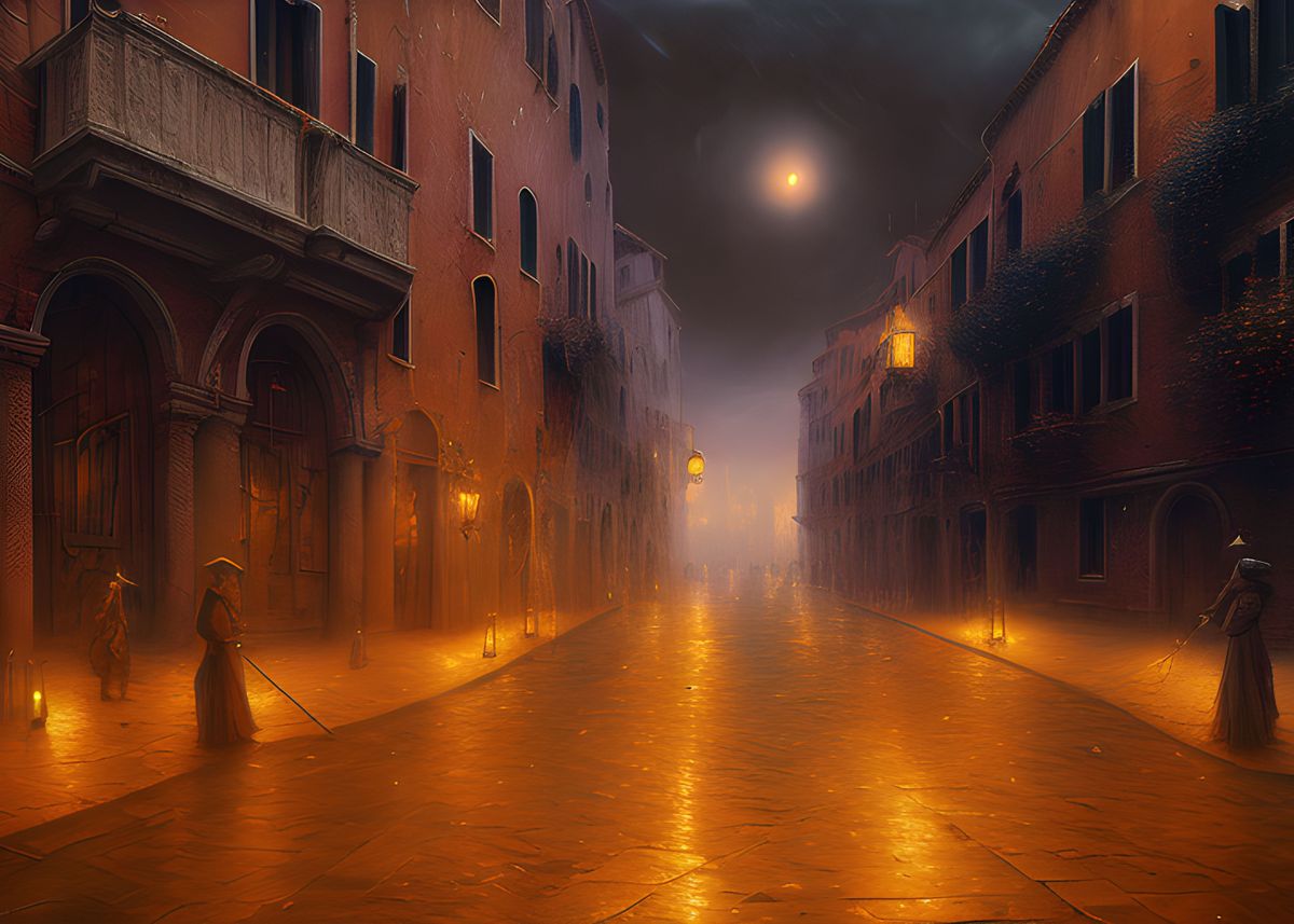 'Magical dark alley ' Poster by anettastar | Displate