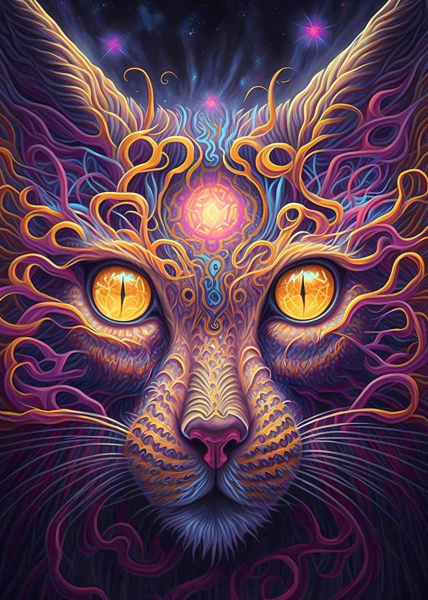 'Lynx Adorable' Poster, picture, metal print, paint by Annabel Studio ...