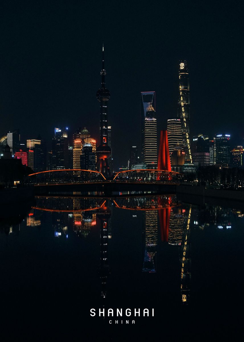 'Shanghai ' Poster, picture, metal print, paint by Big City | Displate