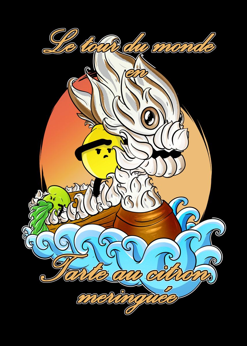 'Lemon meringue pie' Poster by Ukiyograph | Displate