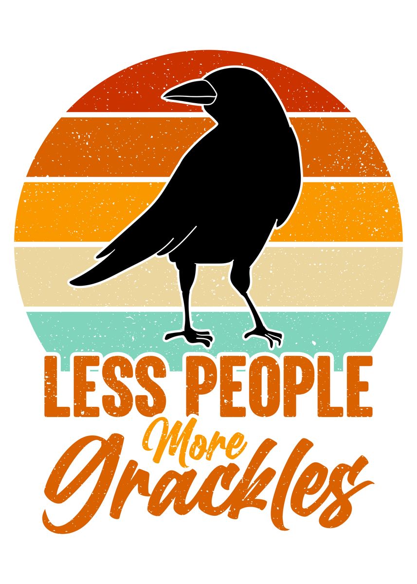 'Blackbird Grackle Bird' Poster by Michael | Displate