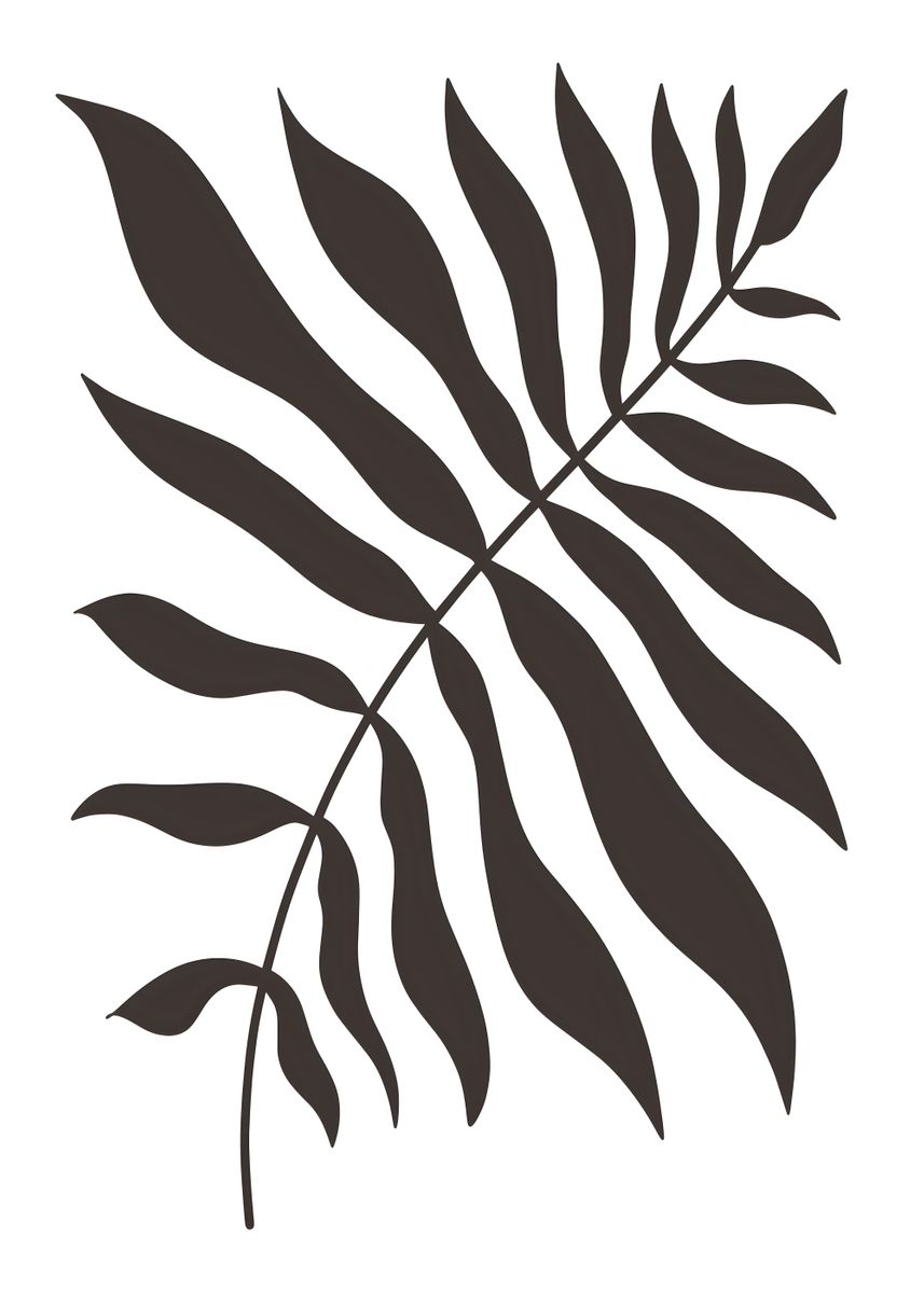 'Boho Leaves' Poster by Izu | Displate