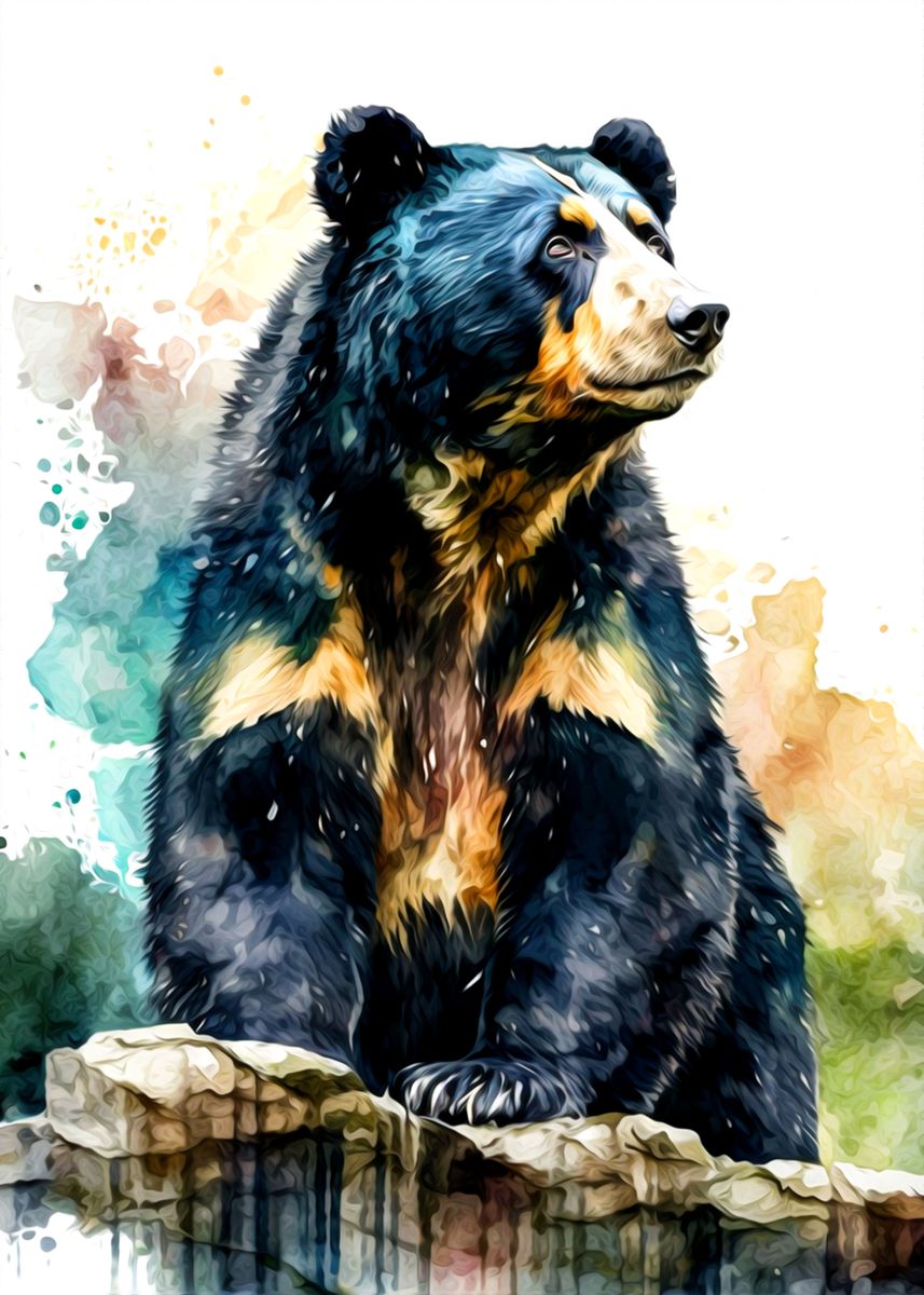 'Bear' Poster, picture, metal print, paint by set more | Displate
