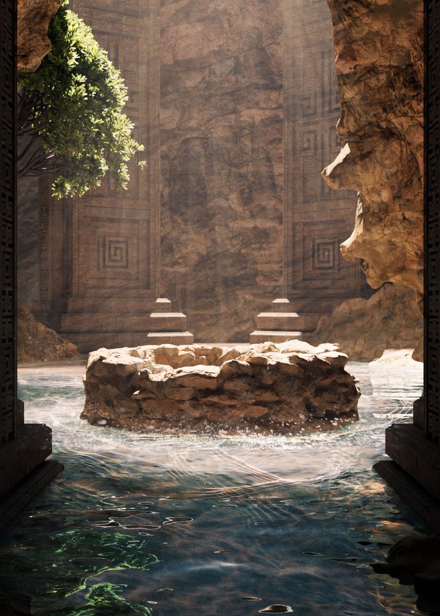 'Water Well' Poster, picture, metal print, paint by Shaheen Khan | Displate