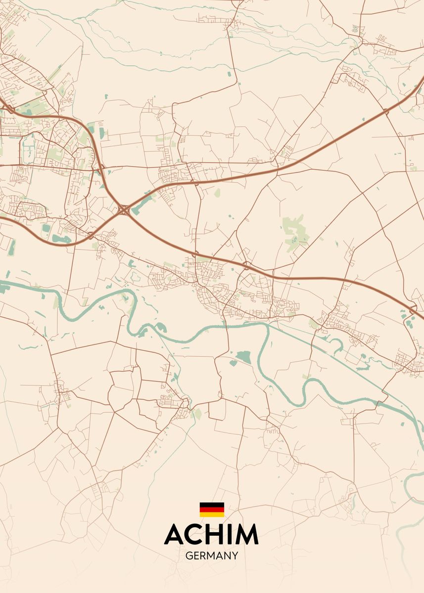 'Achim DE' Poster, picture, metal print, paint by IMR Designs | Displate