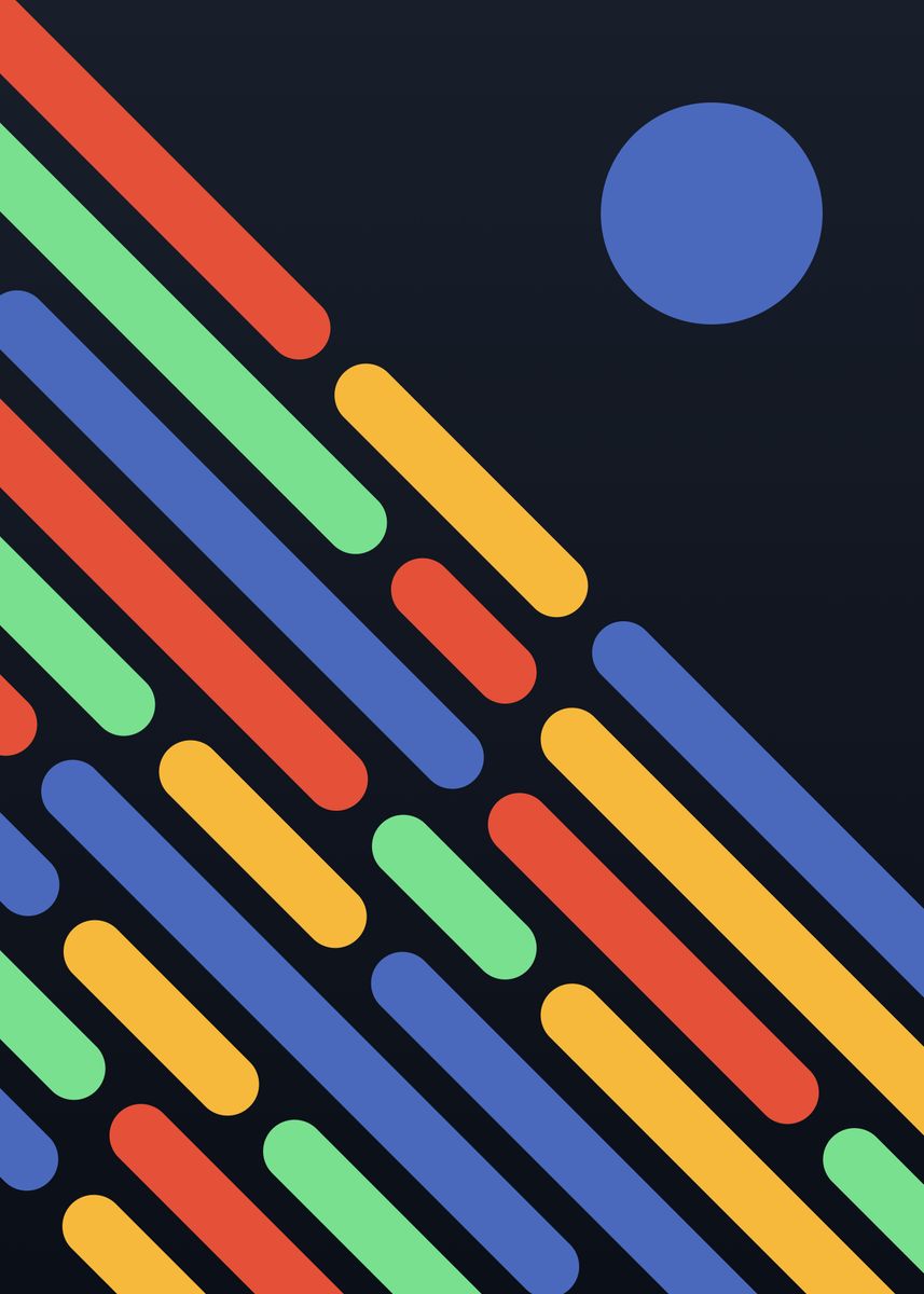 'Abstract Moon' Poster, picture, metal print, paint by Wisnu Harjanta ...