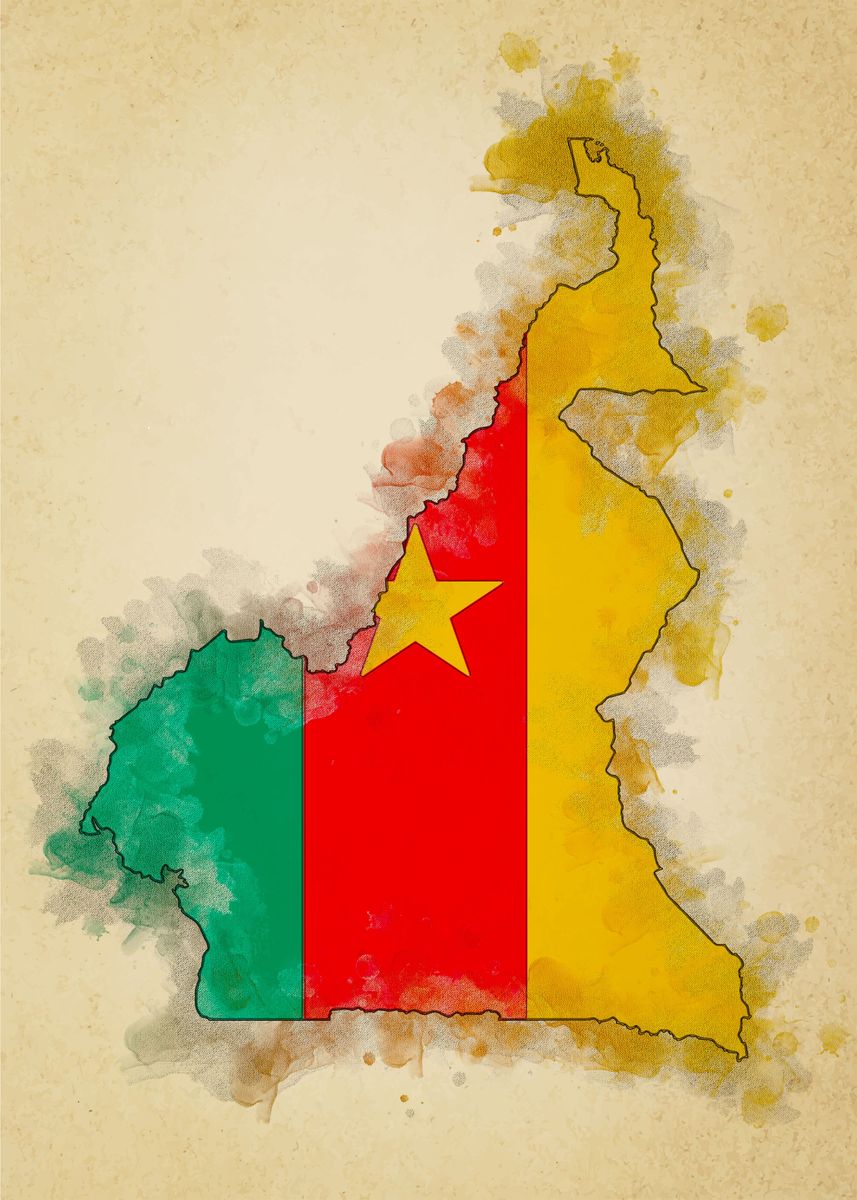 'Cameroon' Poster, picture, metal print, paint by Eli Cassin | Displate