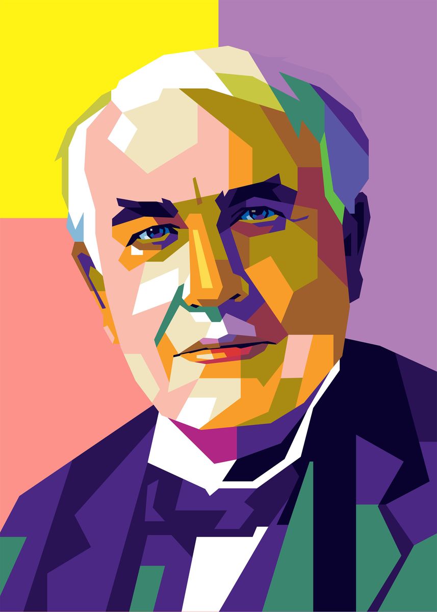 'Thomas Edison' Poster, picture, metal print, paint by Erick Sato ...