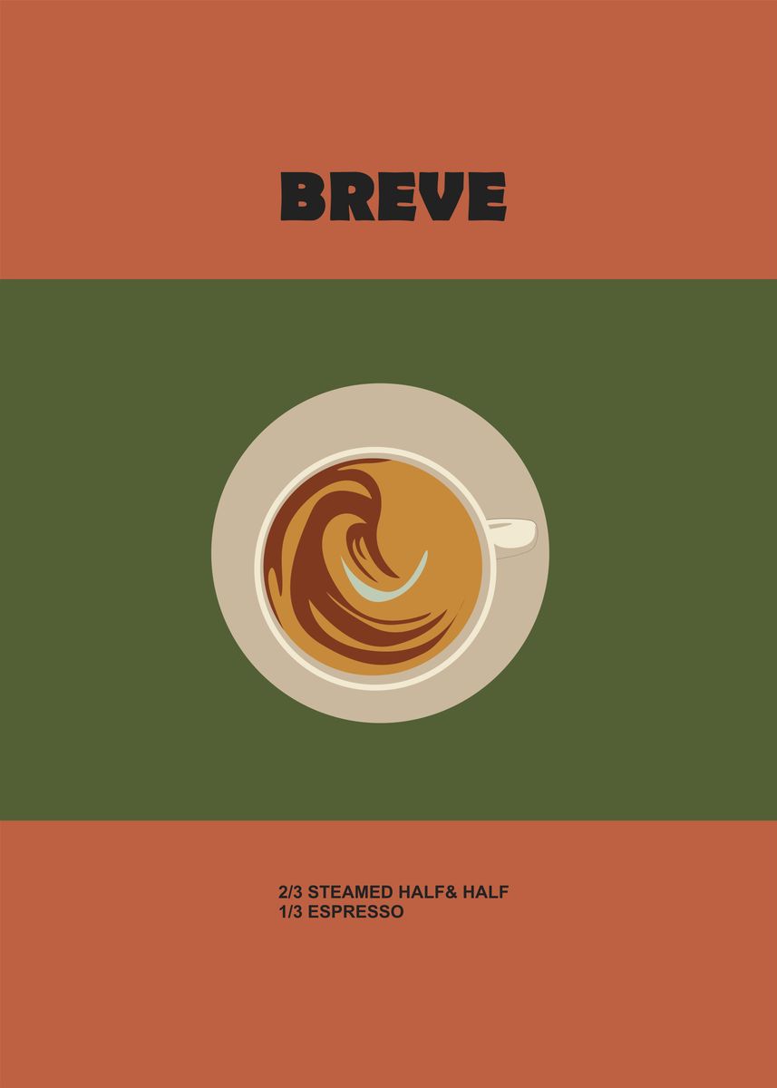 'breve coffee' Poster, picture, metal print, paint by Ratna Mutia Dewi ...