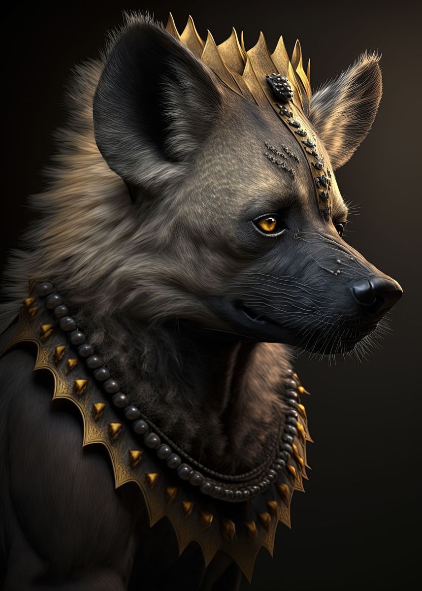 'King Hyena' Poster, picture, metal print, paint by Zake Yonkou | Displate