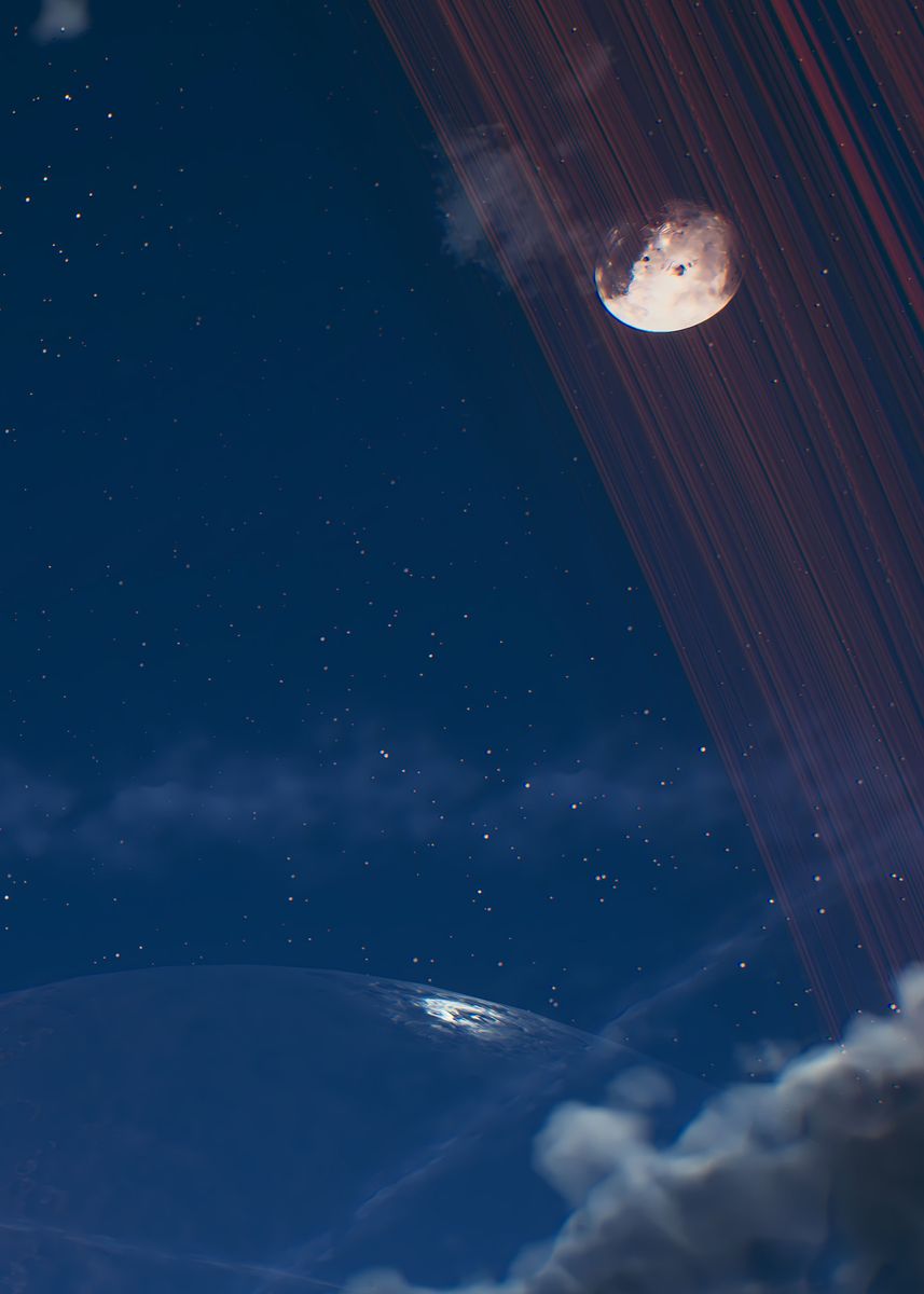 'Planet Outer World Space' Poster by Lunaxys Artwork | Displate