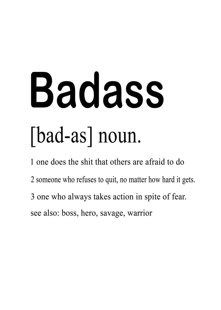 Badass Definition Poster By Art Funny Displate Badass Definition Poster By Art Funny Displate