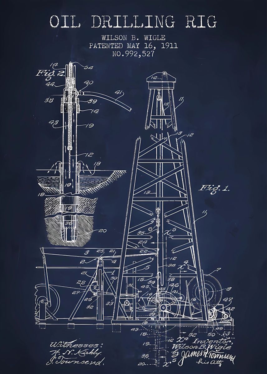 'Oil Drilling Rig' Poster by Sky Creative | Displate