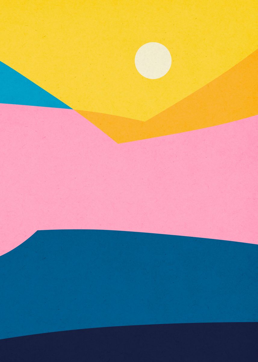 'Colorful landscape 1' Poster, picture, metal print, paint by Vitor ...