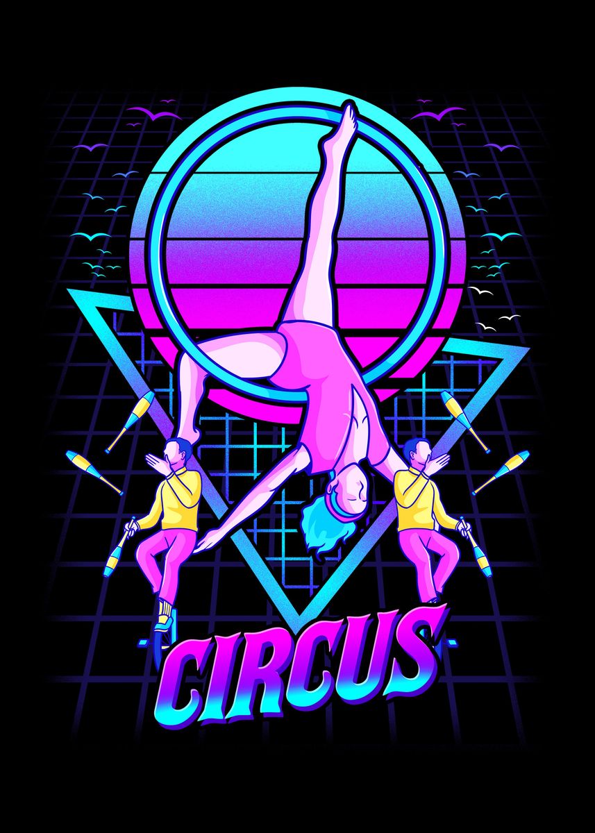 'Circus Aerialist Trapeze' Poster, picture, metal print, paint by ...