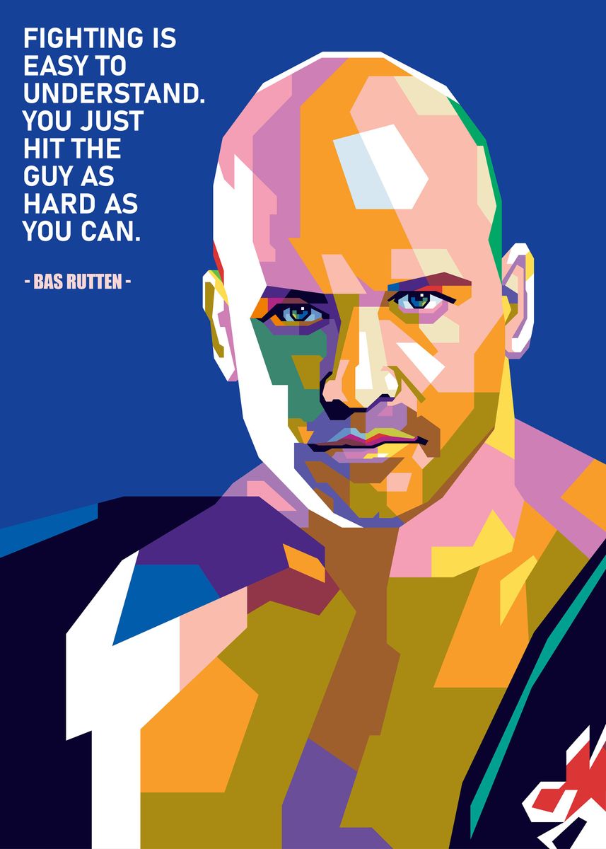 'Bas Rutten' Poster by Indra | Displate