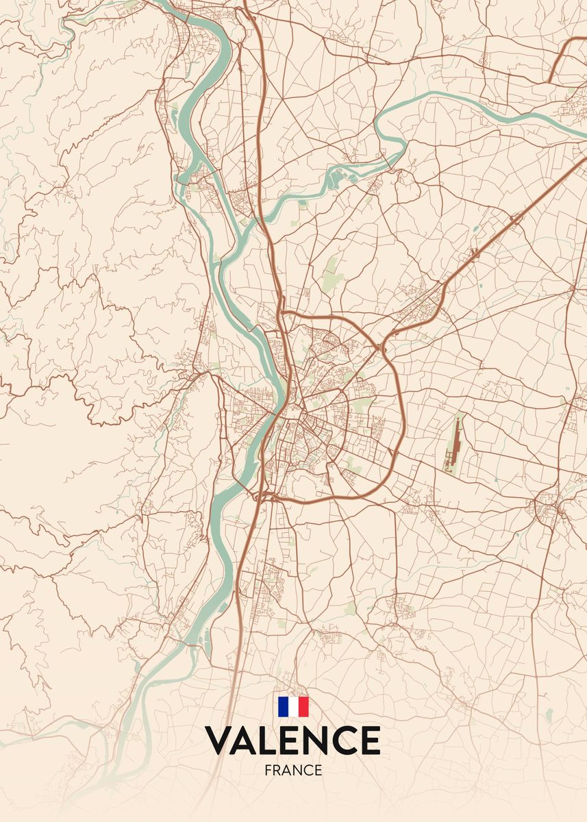 'Valence FR' Poster, picture, metal print, paint by IMR Designs | Displate