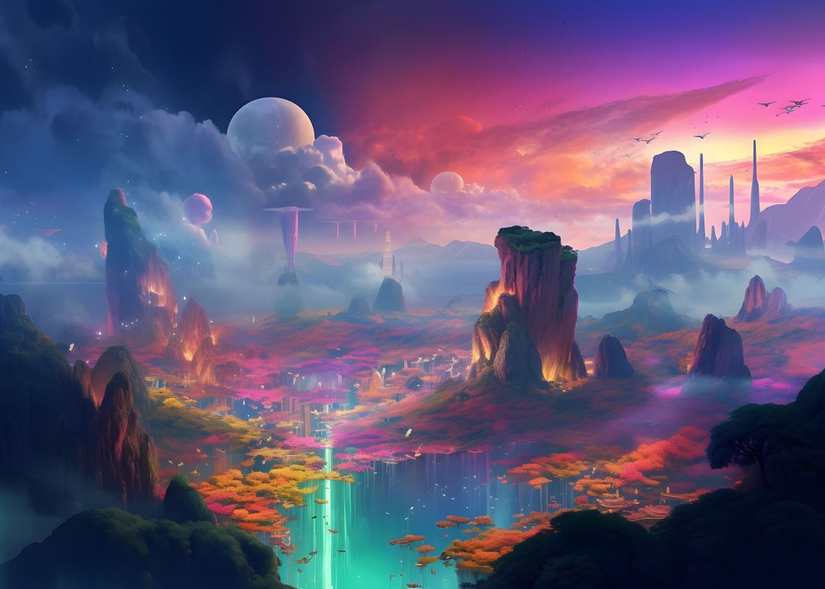 'Fantasy World' Poster by for Alms | Displate