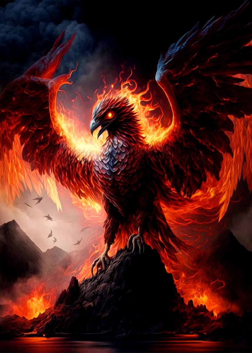 'Phoenix' Poster by Berry Hall | Displate