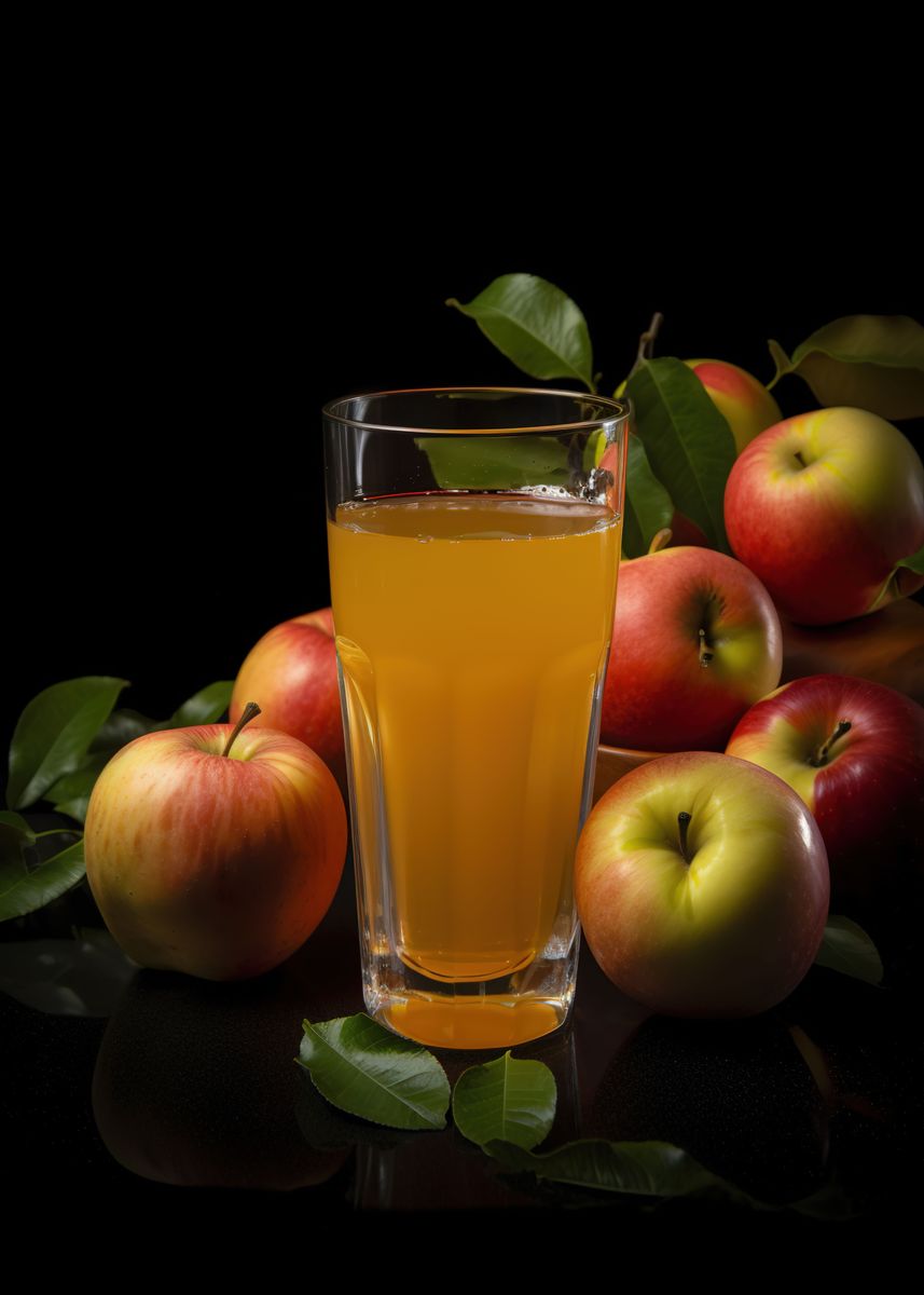 'Fresh Apple Juice' Poster, picture, metal print, paint by Alexandru ...