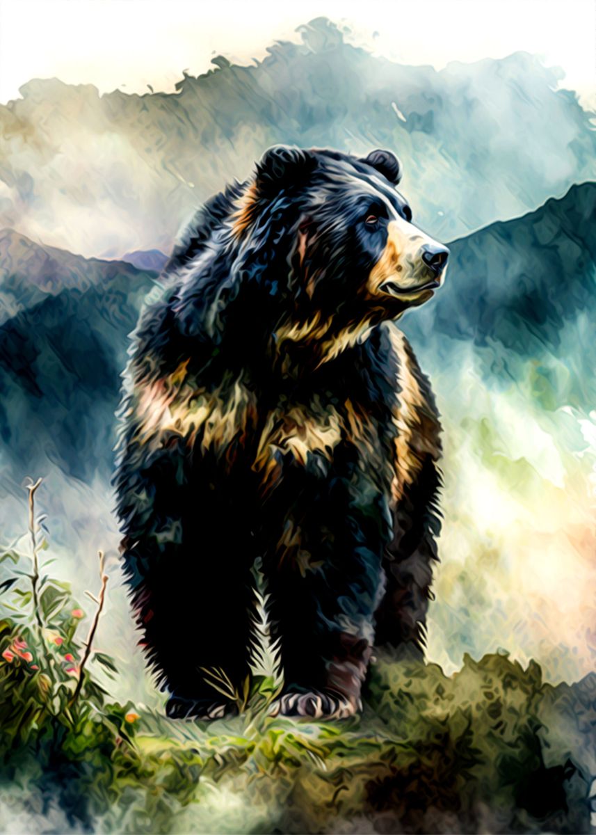 'Bear' Poster, picture, metal print, paint by set more | Displate