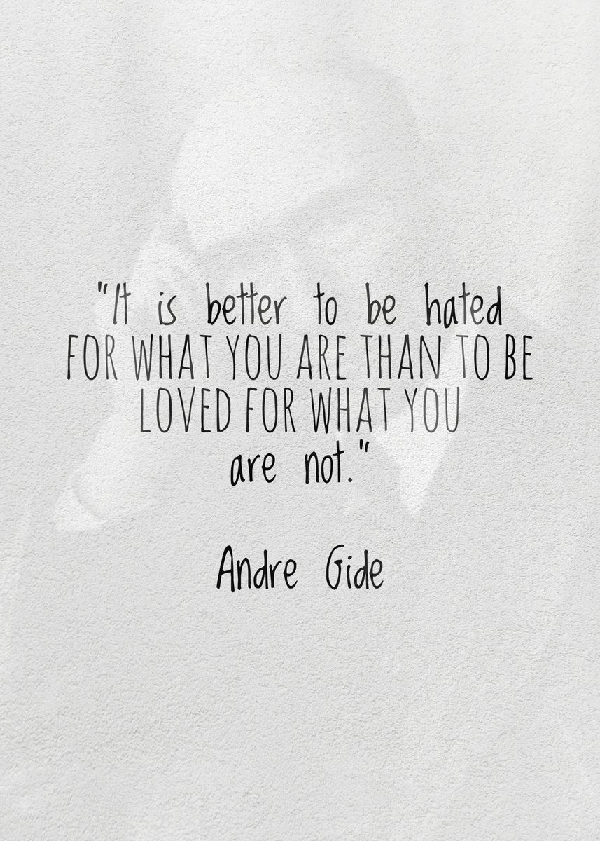 'Andre Gide Quote' Poster, picture, metal print, paint by 1x Merch ...