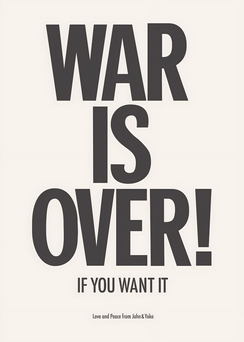 'War is over' Poster, picture, metal print, paint by Izu | Displate