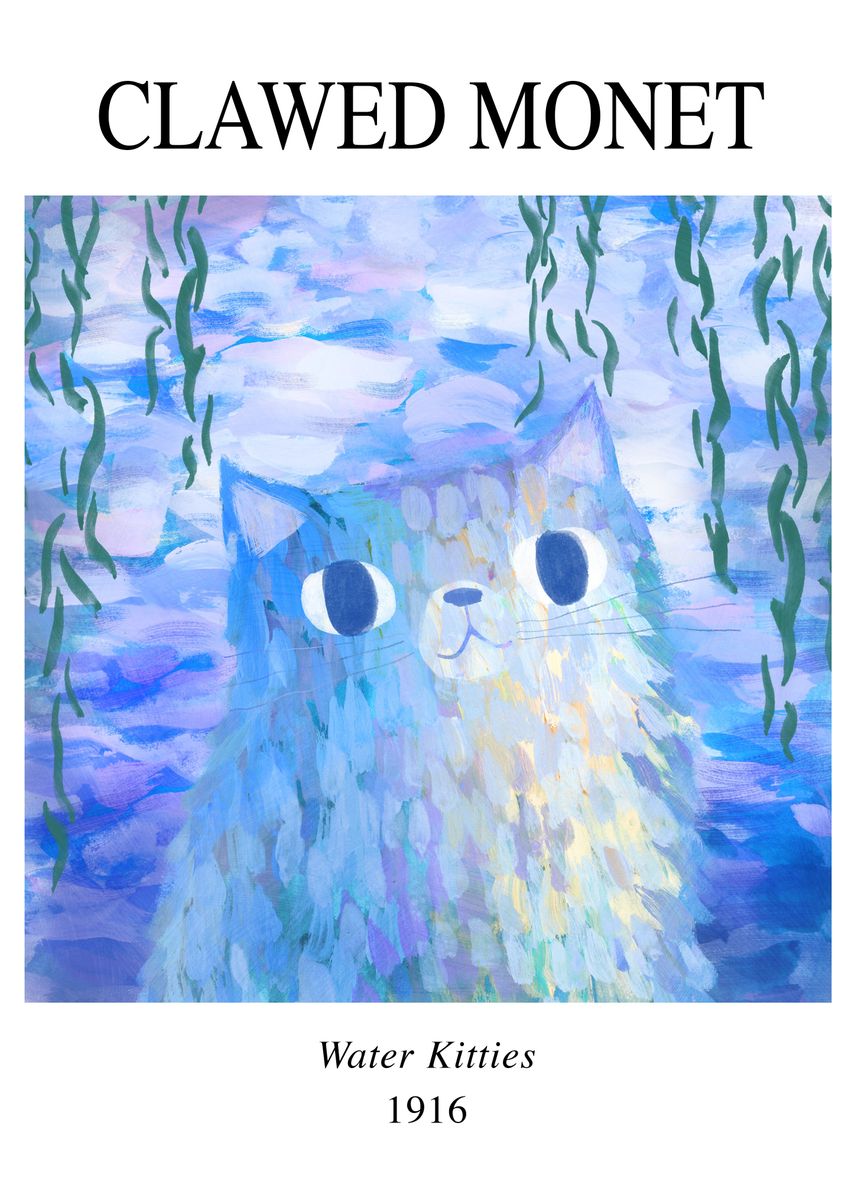 'Clawed Monet' Poster, picture, metal print, paint by Angie Rozelaar ...