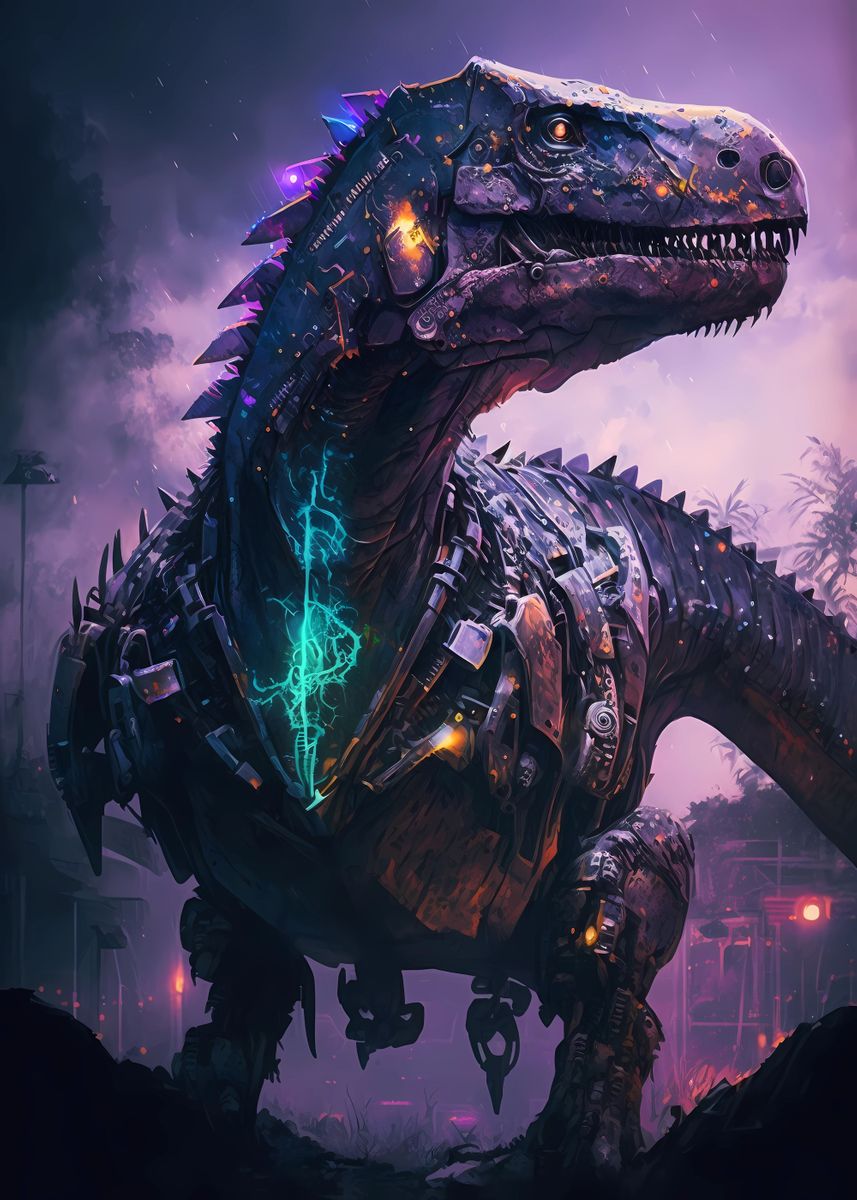 'T Rex Darling' Poster, picture, metal print, paint by Amely Home ...