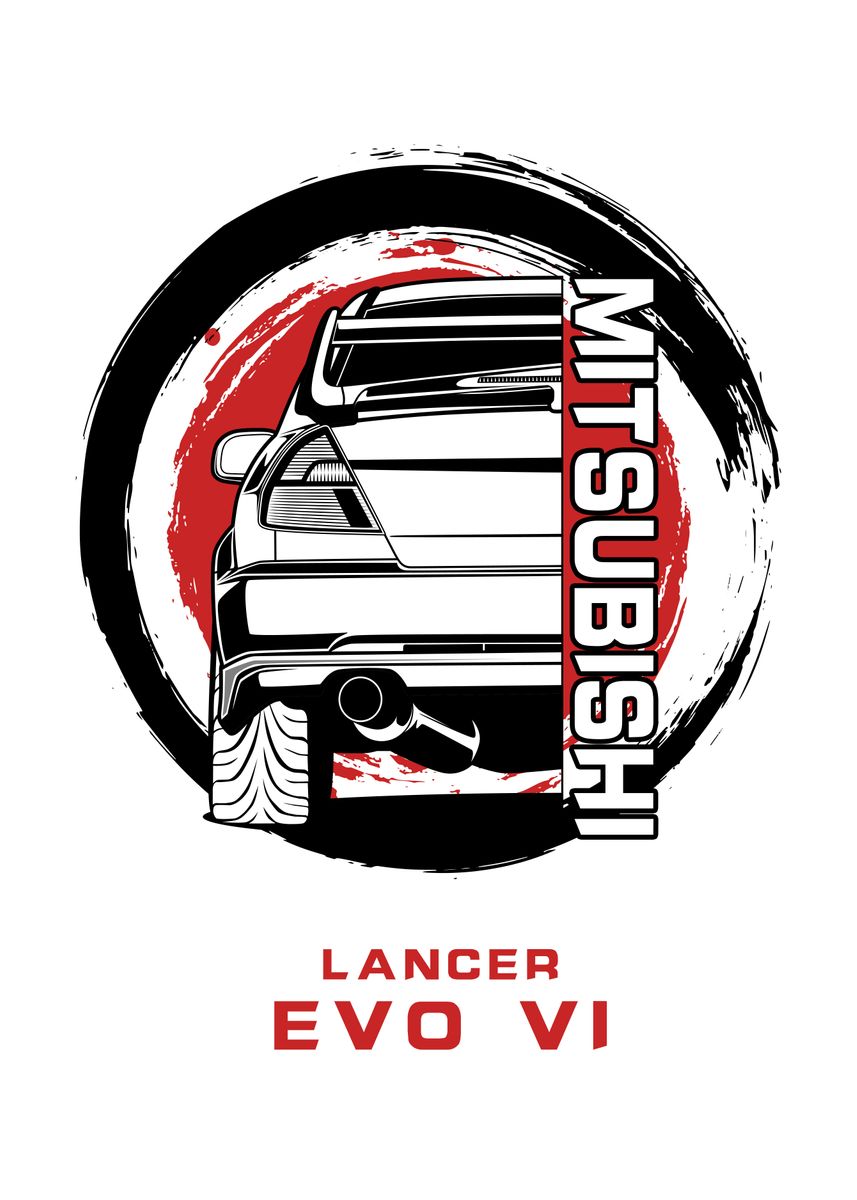 'Mitsubishi Evo 6' Poster, picture, metal print, paint by Faissal ...