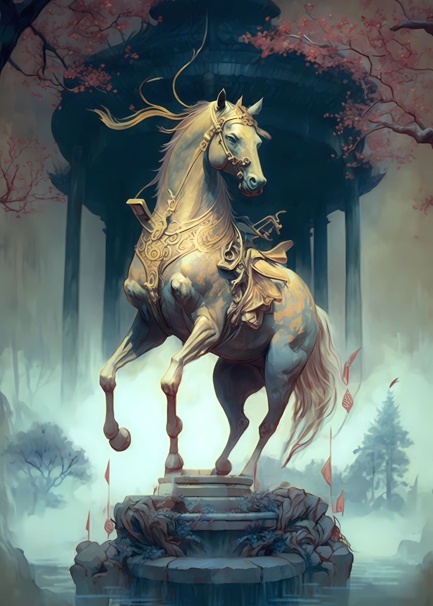 'Horse Wizardry' Poster, picture, metal print, paint by Parker World ...