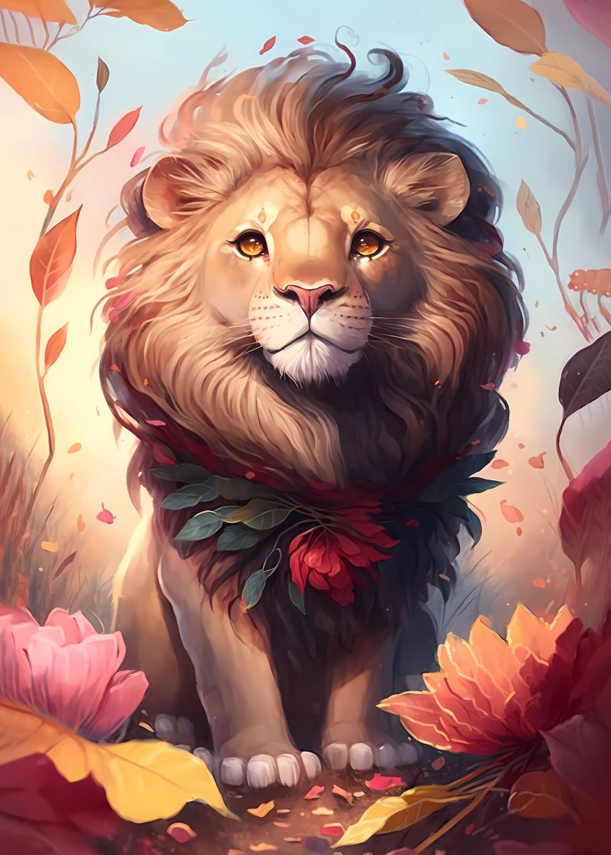 'Lion Fanciful' Poster by Rhyan Gastong | Displate