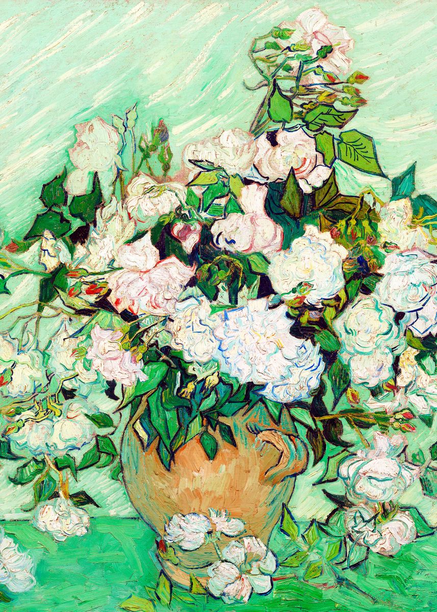 'Roses Vincent Van Gogh' Poster, picture, metal print, paint by ...
